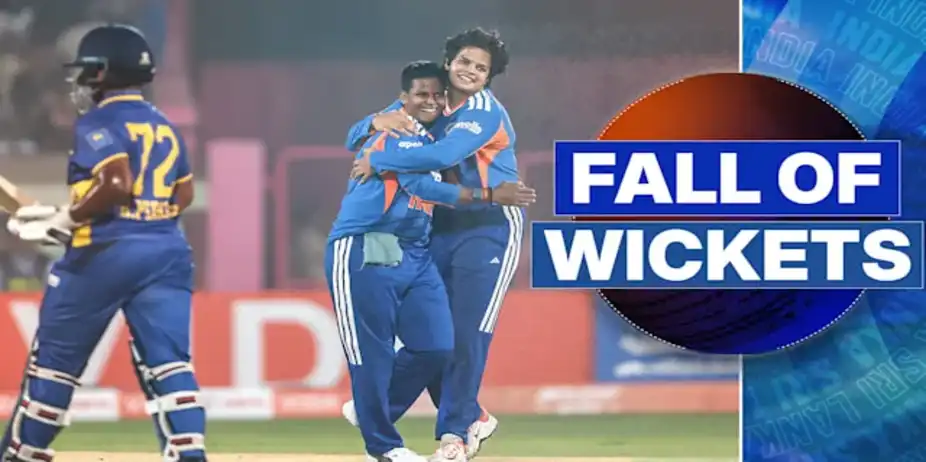 Watch SL W Fall of Wickets vs IND W, 1st T20I on JioHotstar with Tata ...