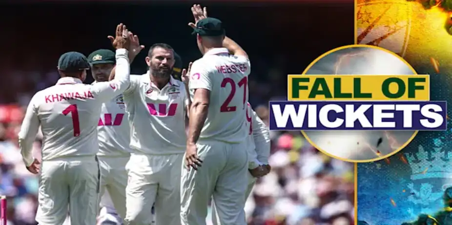Watch ENG Fall of Wickets vs AUS: 5th Test, 1st Inns on JioHotstar with ...