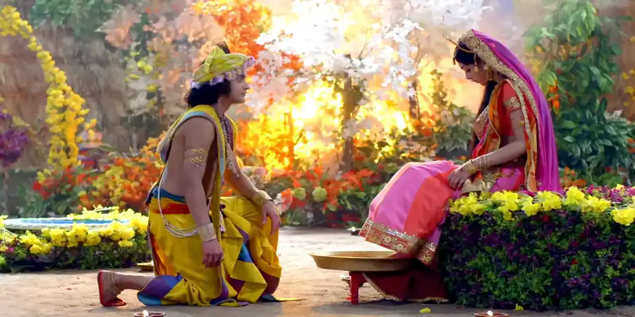 Watch RadhaKrishn S1 E240 - Krishna Worships Radha on JioHotstar with ...